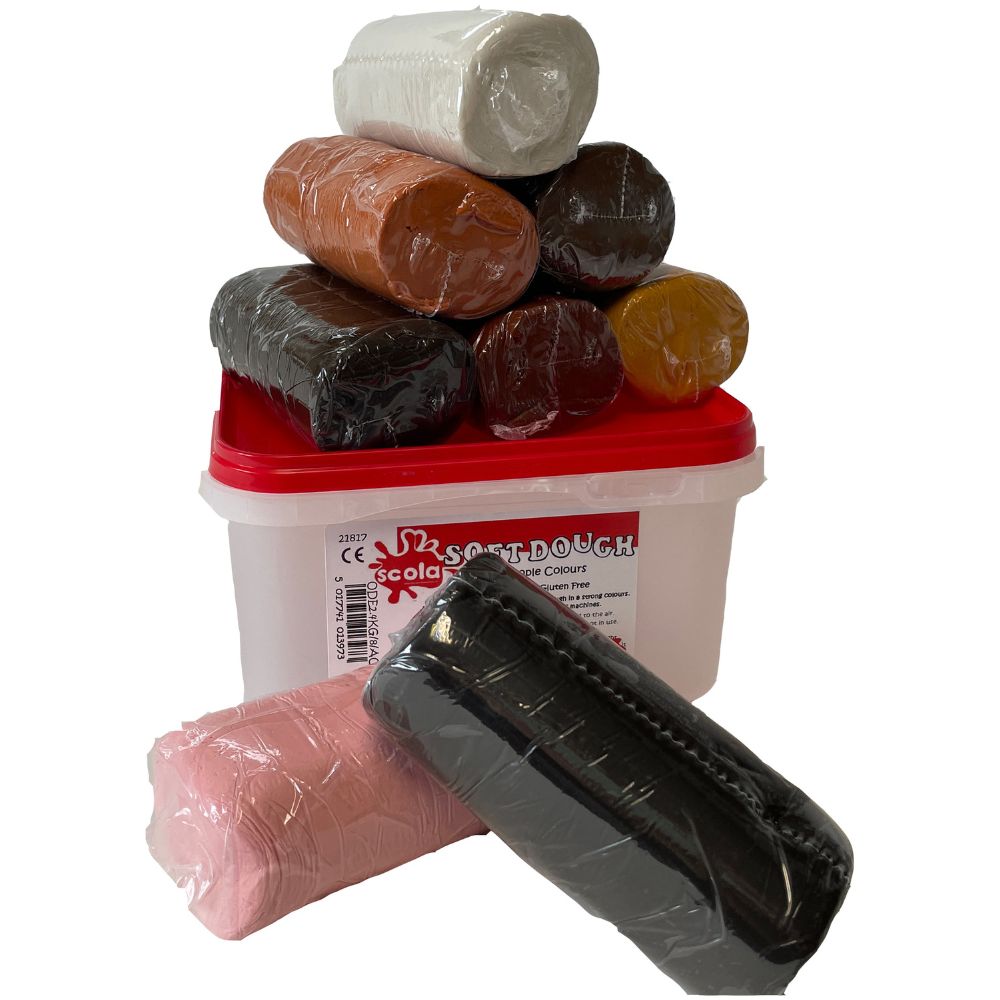 Scola Soft Play Dough People Assorted 8pcs 300g | Making & Modelling ...