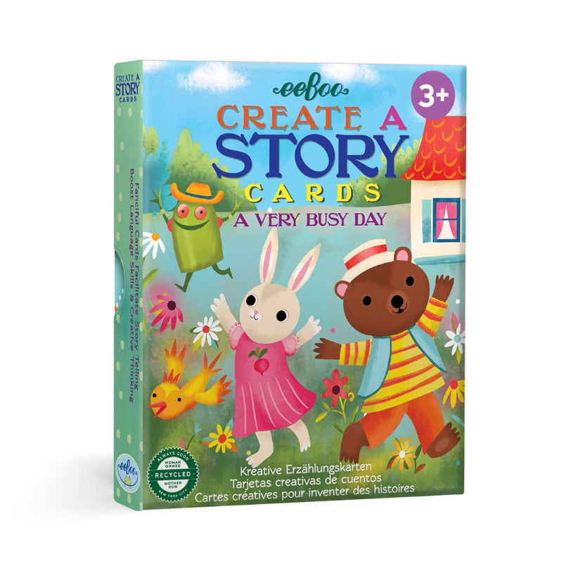 Eeboo Create A Story Cards - A Very Busy Day | Story Telling Games ...