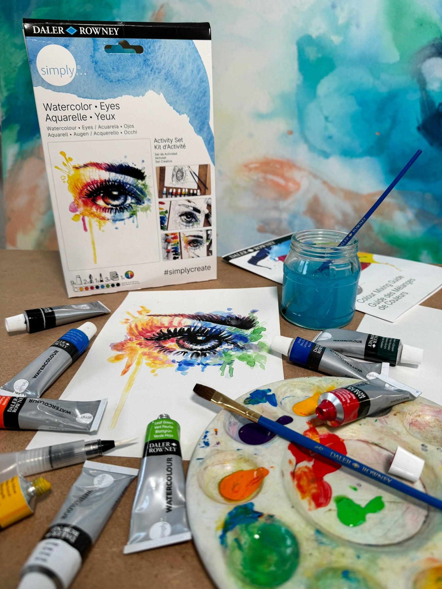 Daler Simply Watercolour Eyes Activity Set | Arts & Crafts ...