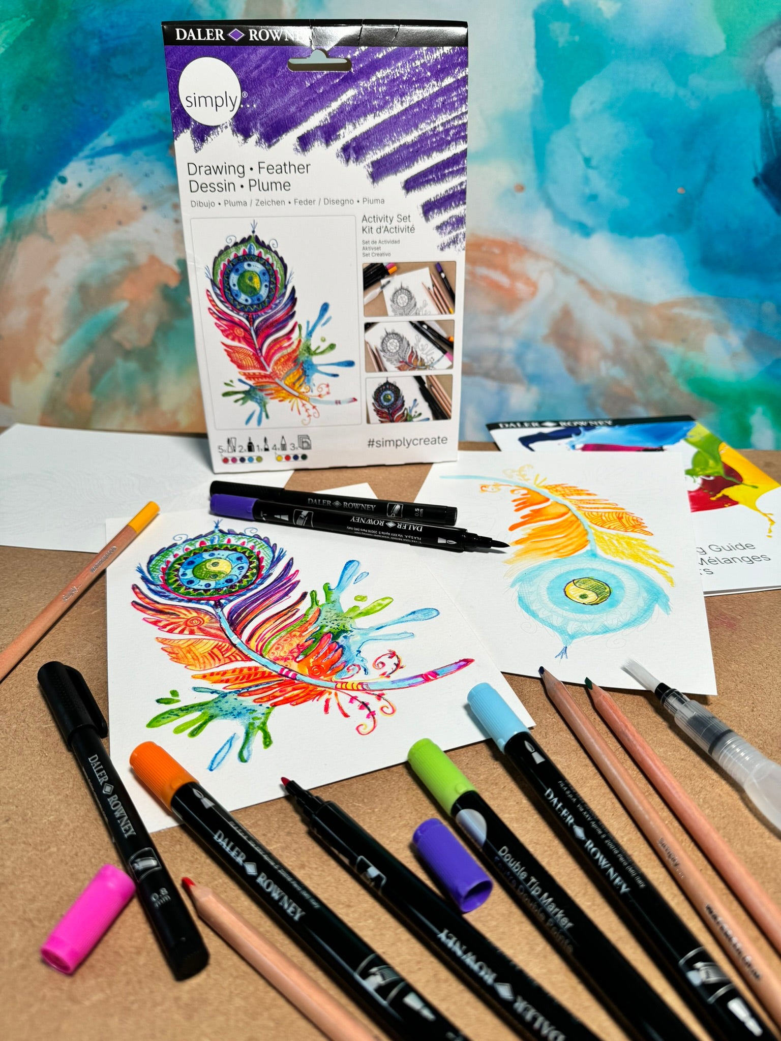 Daler Simply Drawing Feather Activity Set | Kids Art Set - Default ...
