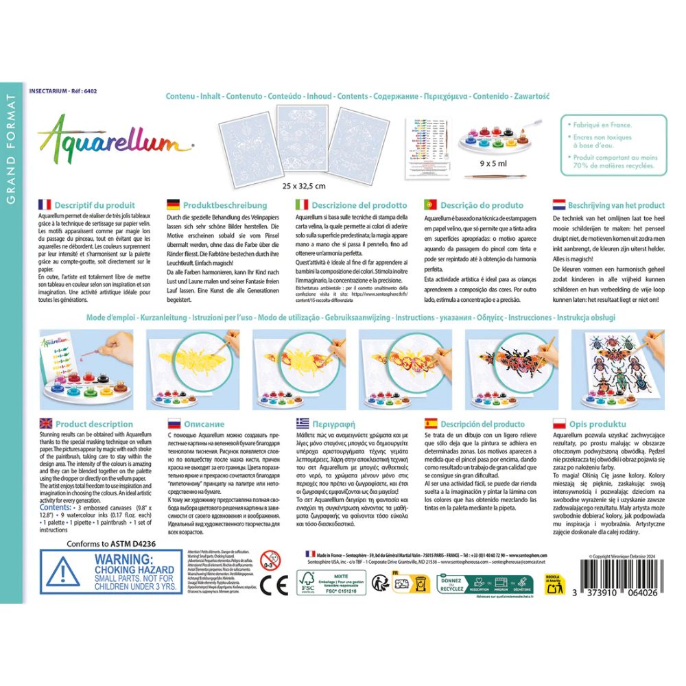 Aquarellum Insectarium | Painting By Numbers Kit for Kids aged 7 ...