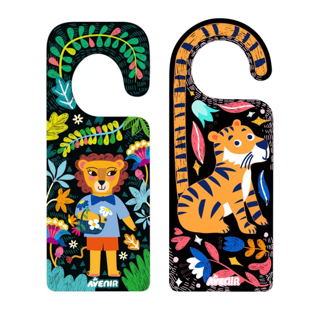 Avenir Scratch Art Door Hangers - Animals | Craft Sets for Kids ...