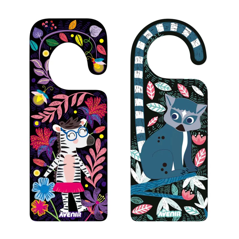 Avenir Scratch Art Door Hangers - Animals | Craft Sets for Kids ...