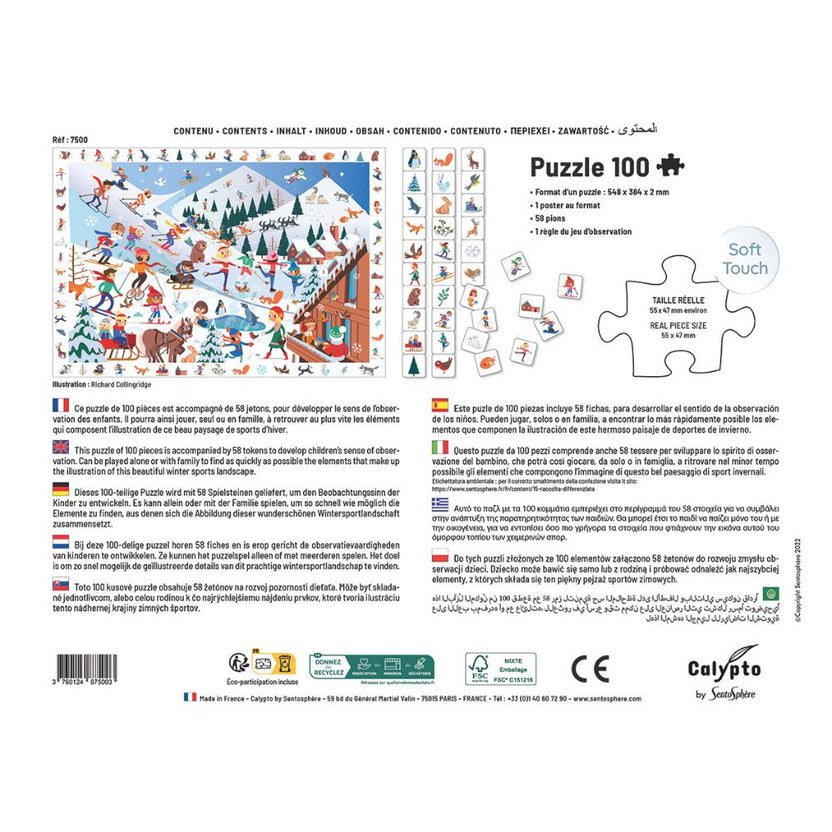 Calypto Jigsaw Puzzle - Search & Find Winter Sports 100 pieces ...