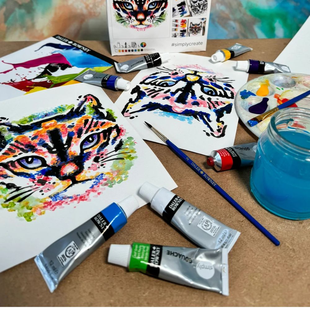 Daler Simply Gouache Cat Activity Set | Arts & Crafts | Crafts4Kids ...