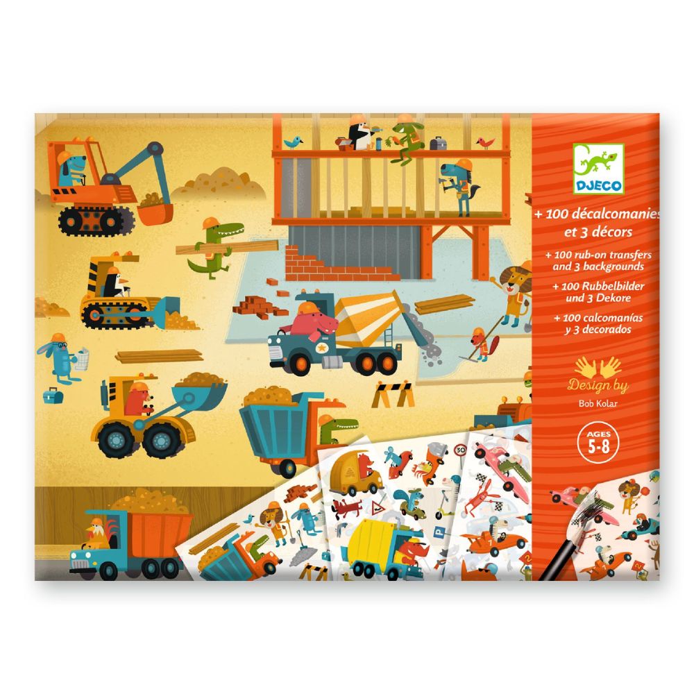 Djeco Rub on Transfers - Asphalt | Stickers and Transfers - Default ...