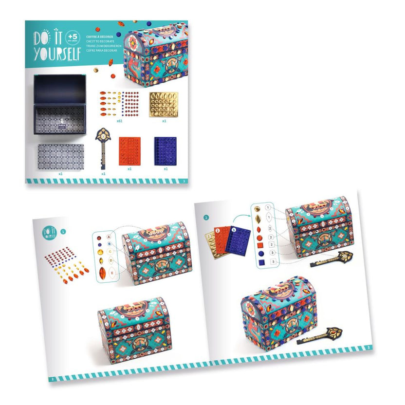 Djeco Do It Yourself Mosaics - Super Treasure Box to Decorate - Default ...