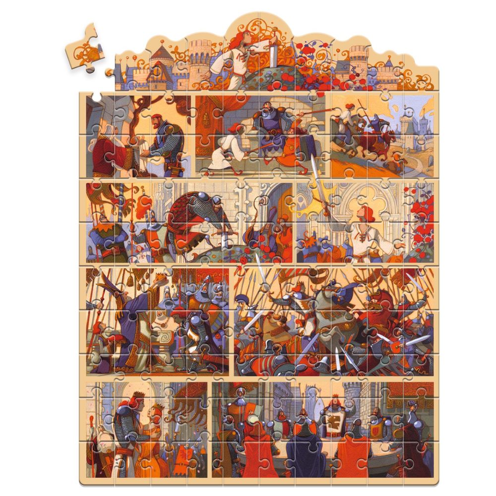 Djeco Puzzles - The King Arthur Story Puzzle - Gifts for 5 Year Old Bo ...