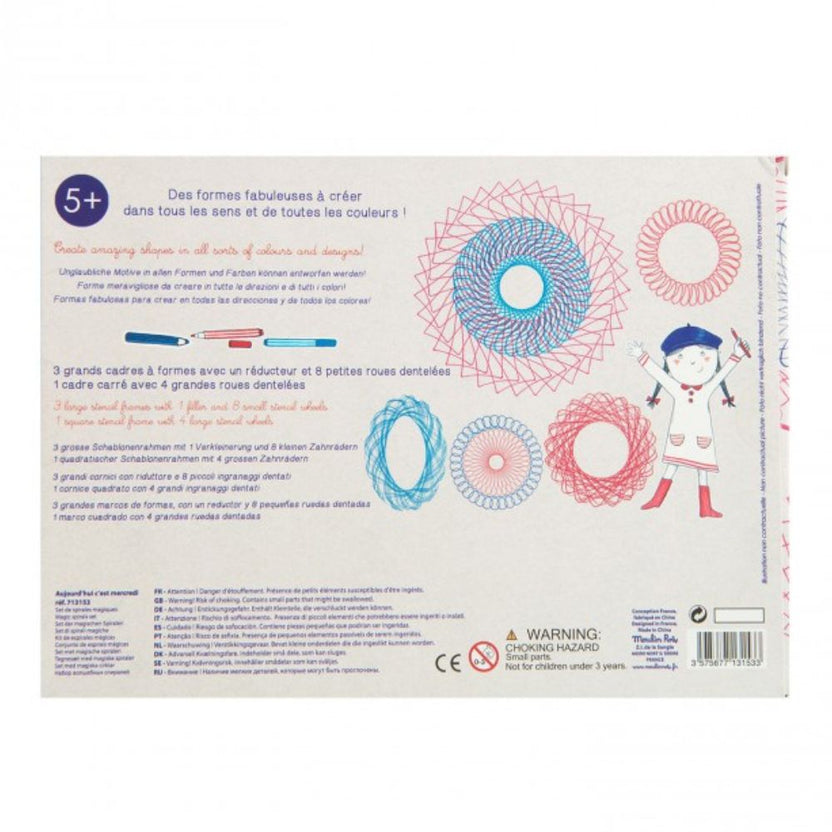 Moulin Roty Magic Spirals Set | Kids Spirograph Set | Spirograph ...