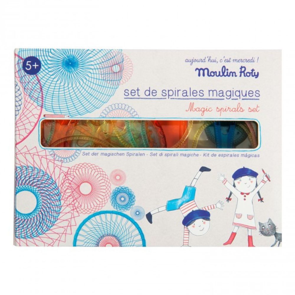 Moulin Roty Magic Spirals Set | Kids Spirograph Set | Spirograph ...
