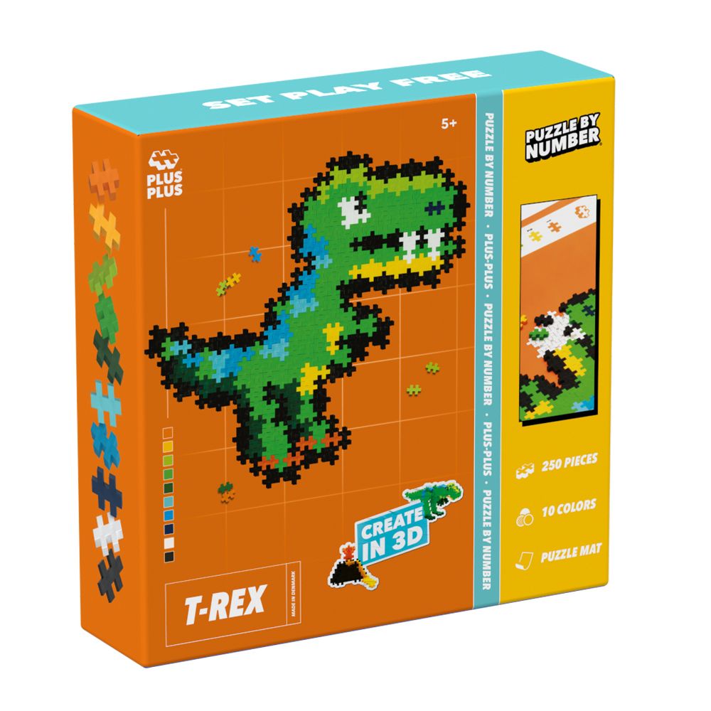 Plus Plus - Puzzle By Numbers - T-Rex | Model Making at Crafts4Kids ...