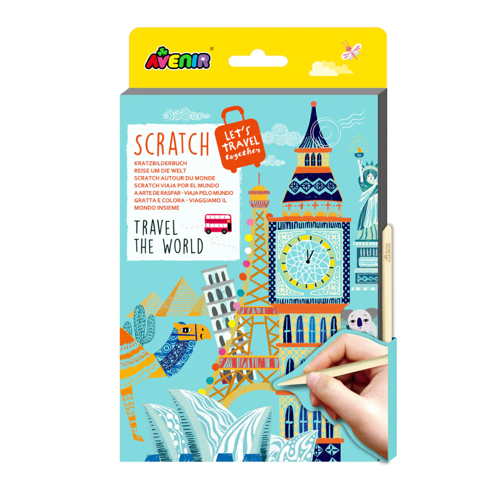 Avenir A5 Scratch Book - Travel The World |Scratch Art | Craft ...