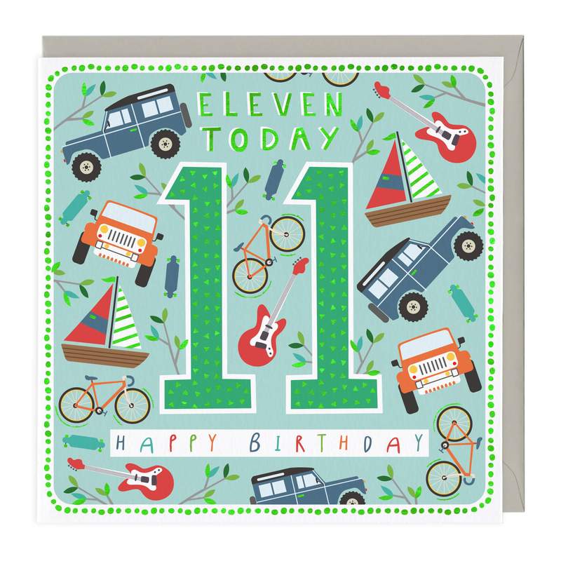 11th Birthday Cards | Kids Birthday Cards | Whistlefish Age Birthday ...
