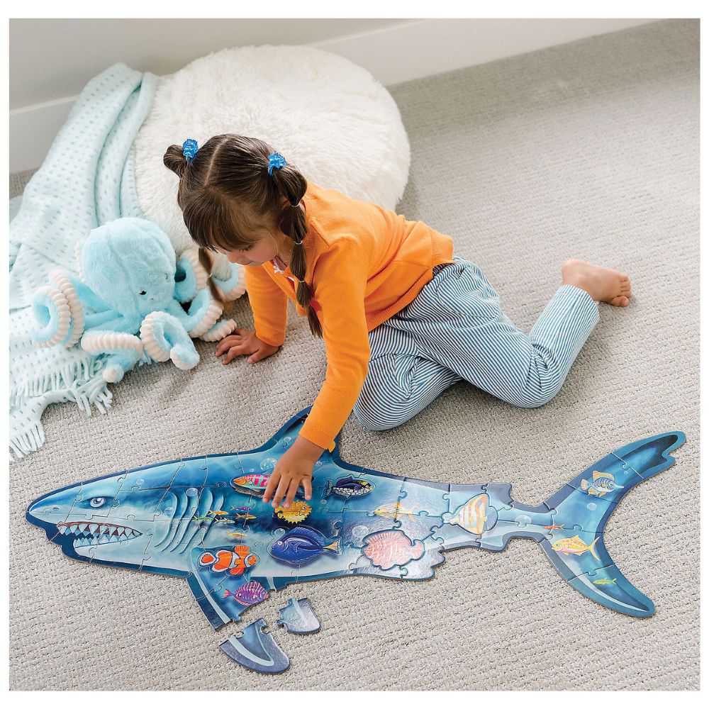 Peaceable Kingdom - Shiny Shark Floor Puzzle - Default Title - Crafts4Kids